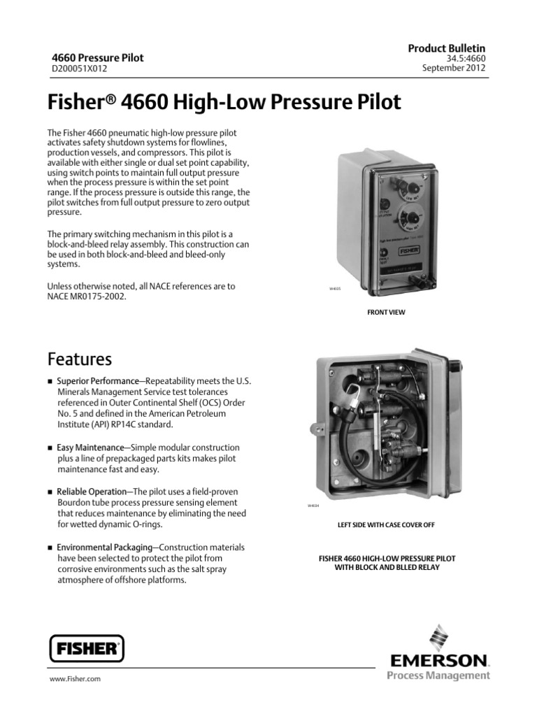 Fisher 4660 | PDF | Pressure Measurement | Relay