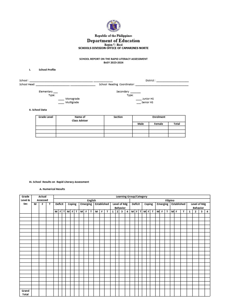Rla School Results Pdf Learning