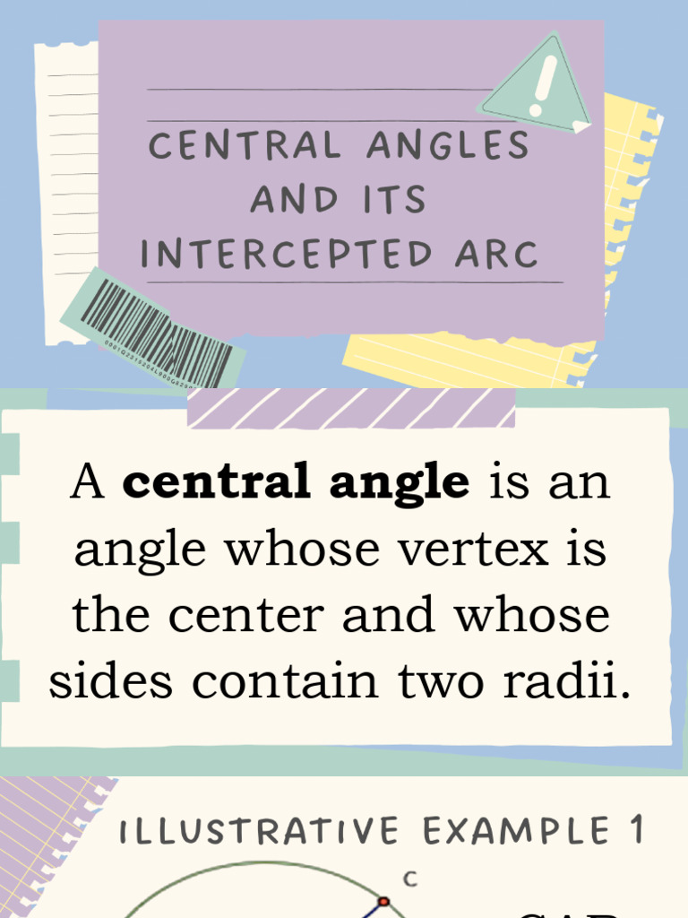 Central Angles and Its Intercepted Arc | PDF