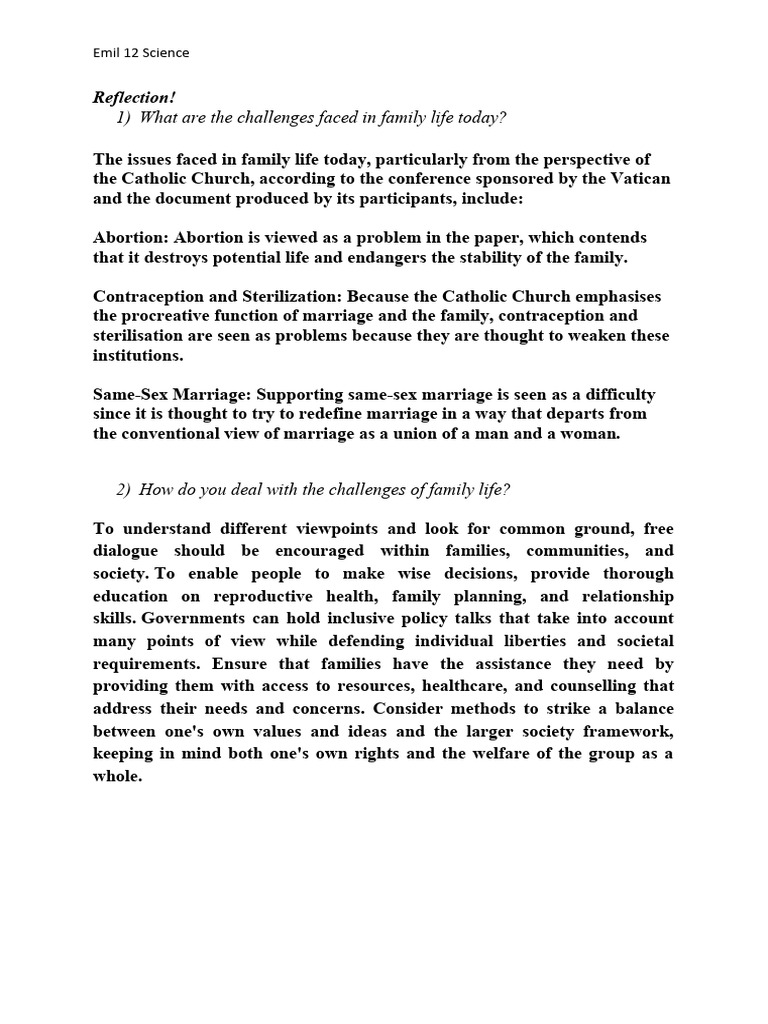 Challenges Facing Family | PDF