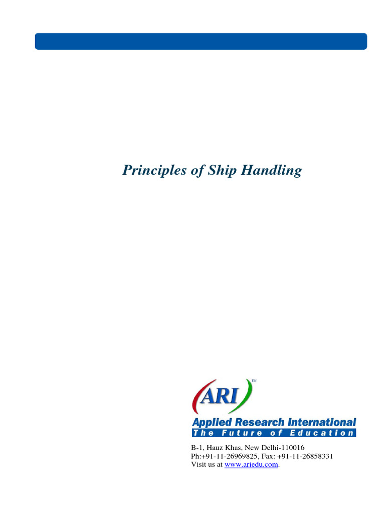 Ship Handling: Turning Circle Principles | PDF | Navigation | Ships