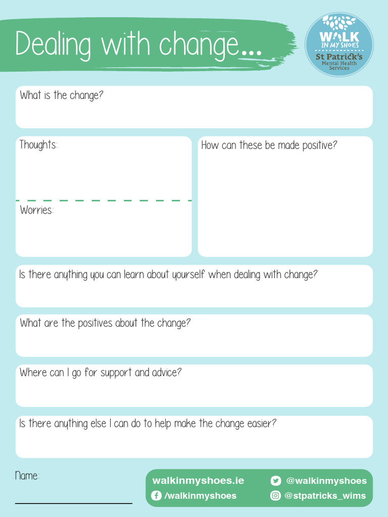 Dealing With Change Action Plan - Handout | PDF