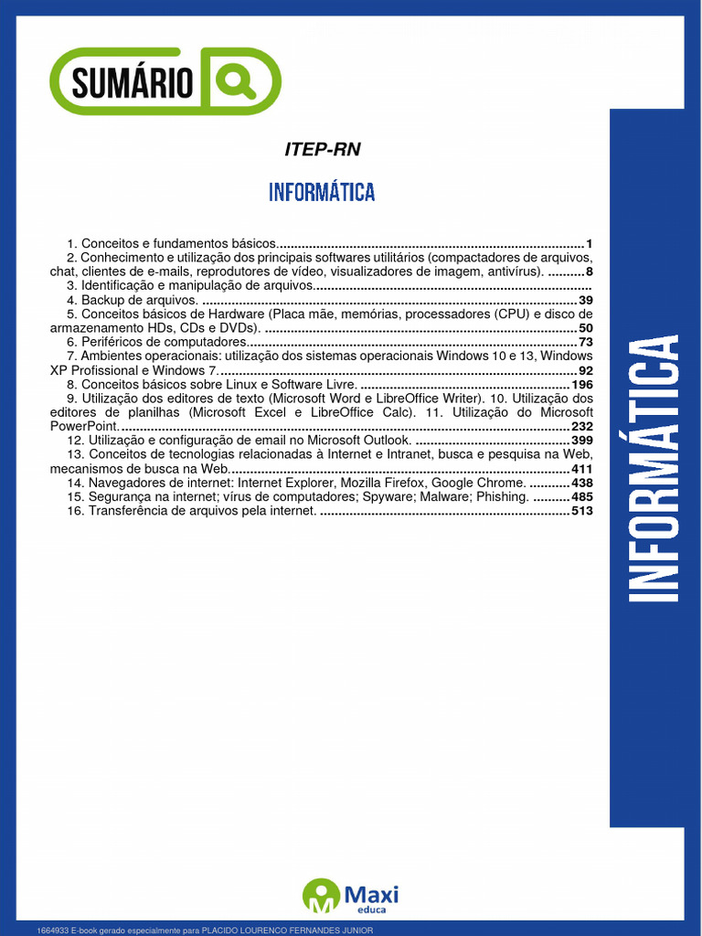 02 - Informatica Estudo | PDF | PCs (computadores) | Notebook