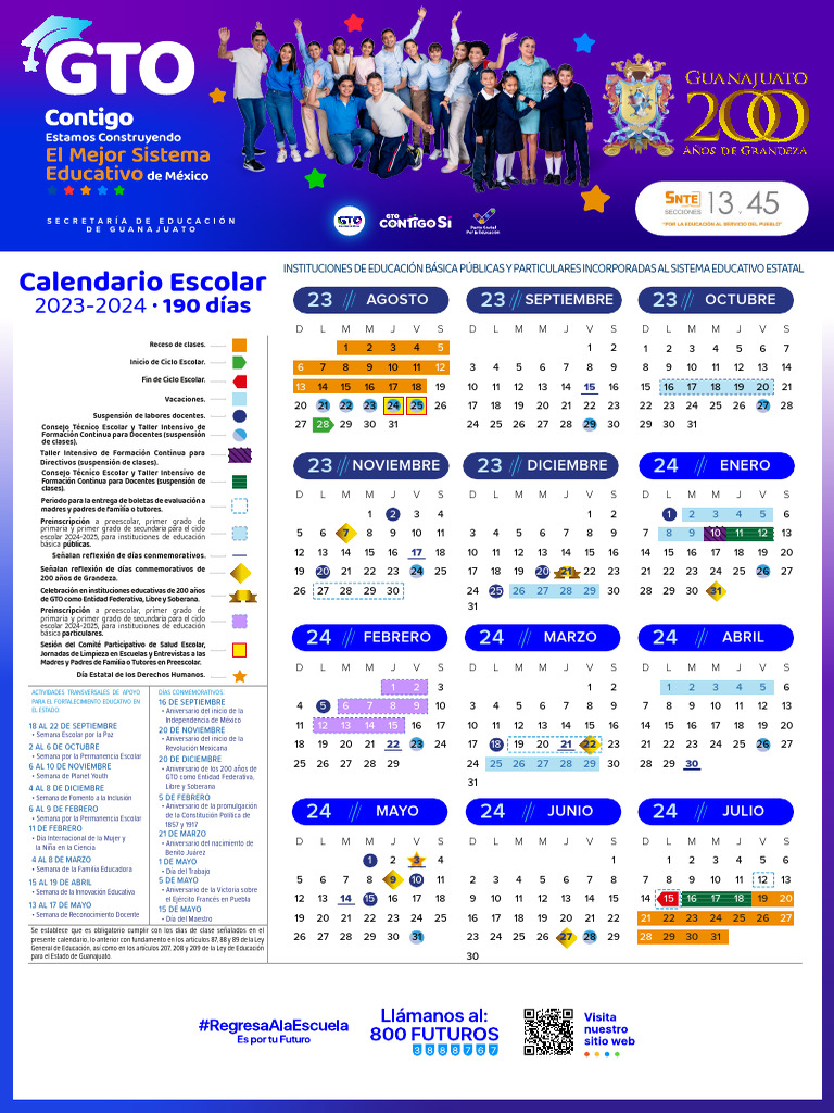 Sf-Calendarios Escolares Ciclo Escolar 2023-2024 | PDF | Educación de ...