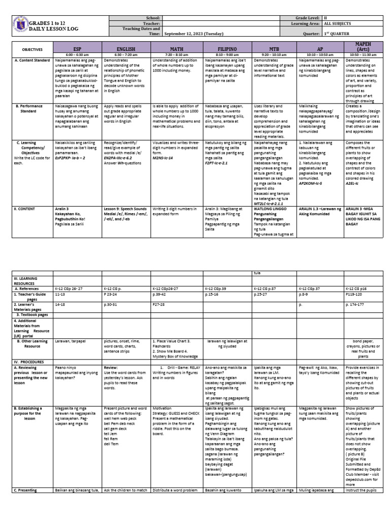DLL Week 3 Day 2 | PDF