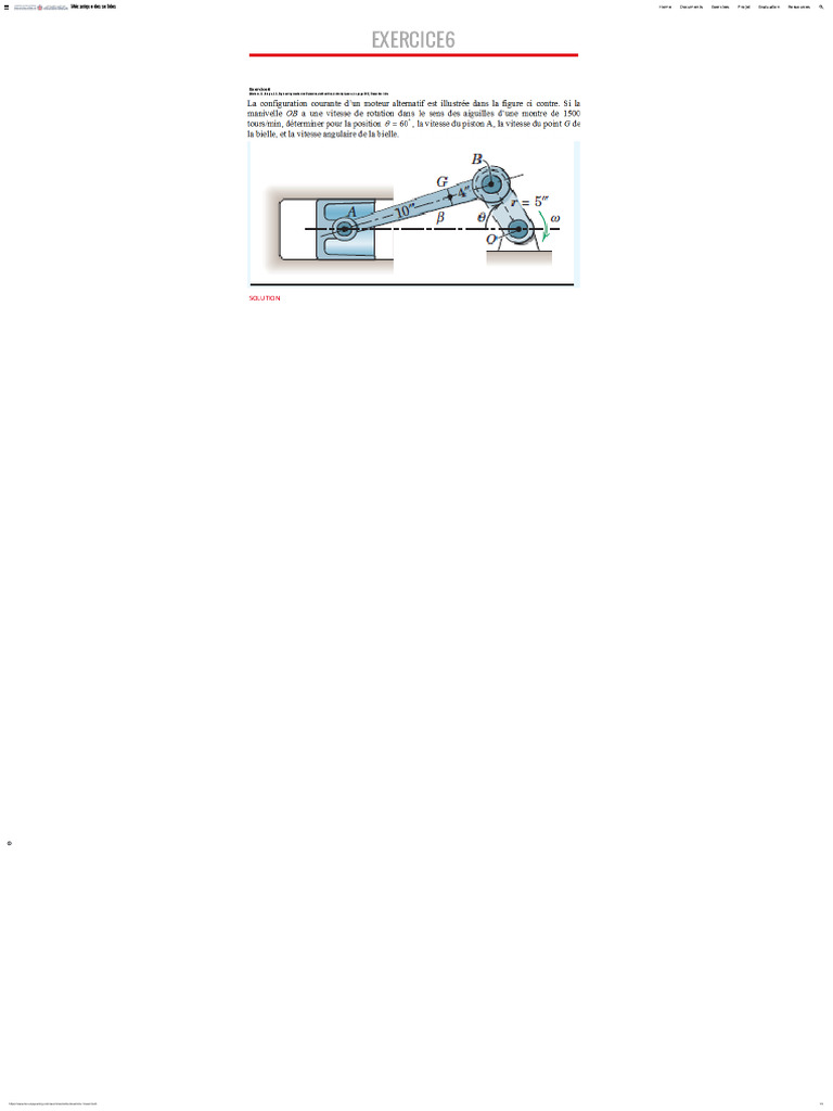 Mécanique Des Solides - Exercice6 | PDF