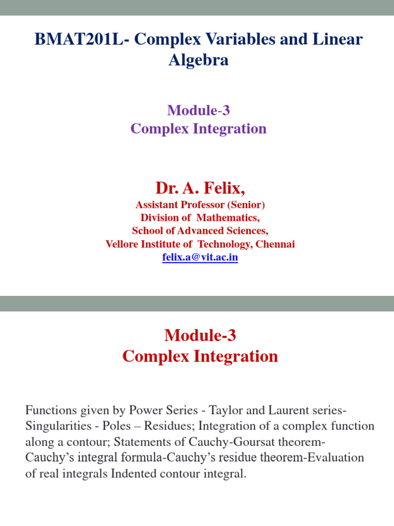 Module-3 - Complex Integration - 1 | PDF | Power Series | Complex Analysis