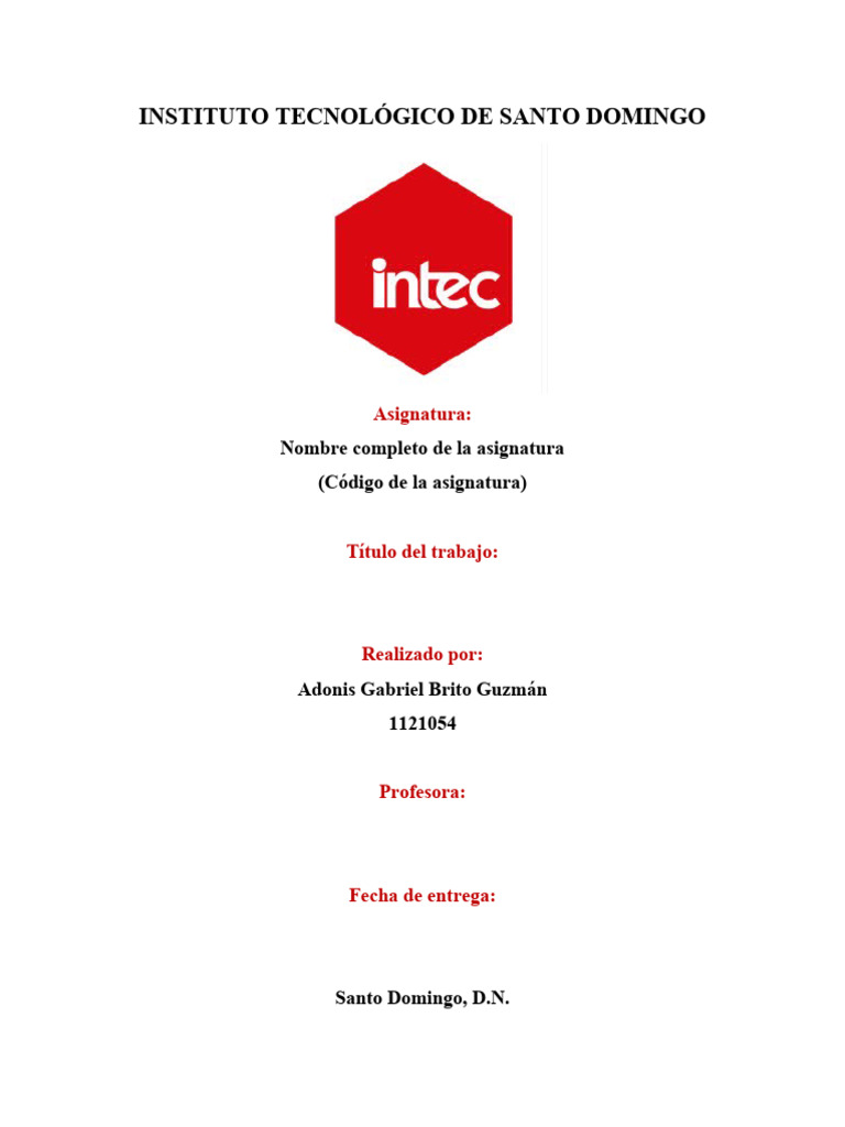 Plantilla presentación INTEC | PDF