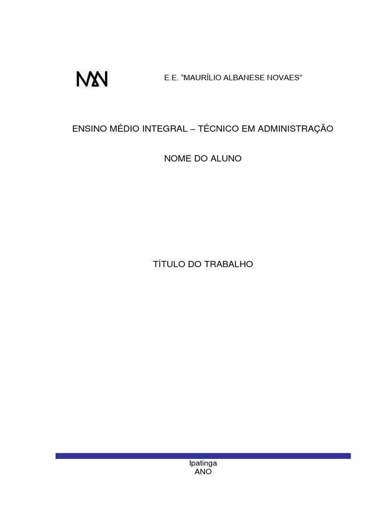 Tcc Modelo Pdf Abstract Resumo Gestão De Recursos Humanos