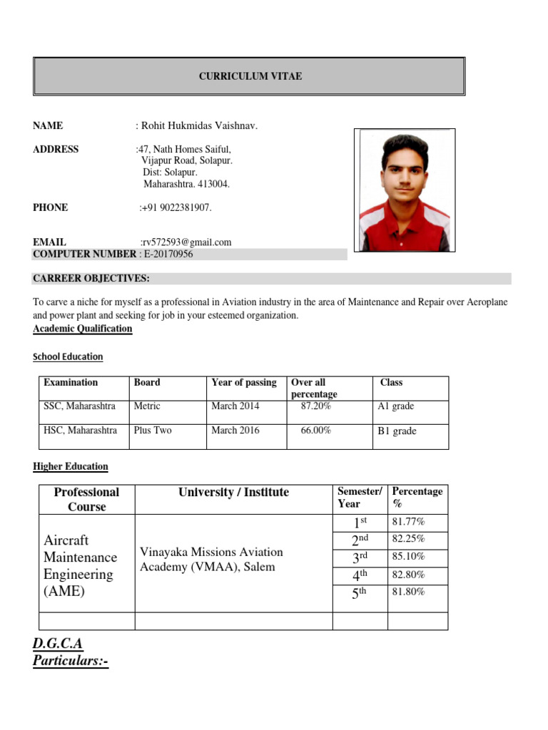 Resume Rohit Vaishnav New Pdf 