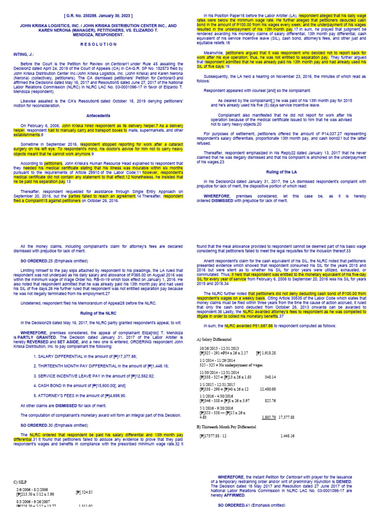 Labor Dispute Resolution | PDF | Employment | Wage