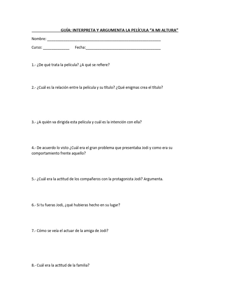 Guia 5to Bàsico A MI ALTURA | PDF