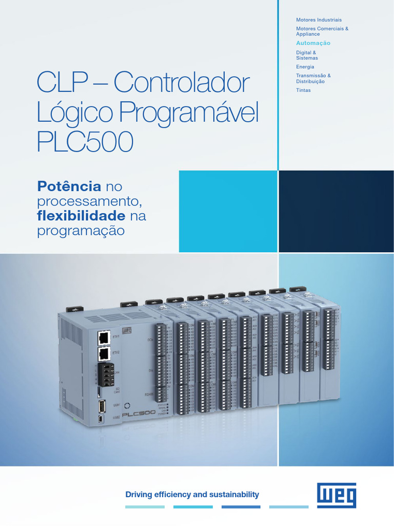 WEG PLC500 Catalogo 50123295 PT | PDF | Controlador lógico programável ... WEG PLC500 Catalogo 50123295 PT | PDF | Controlador lógico programável ...