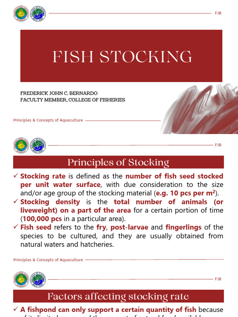 Chapter 4 - Fish Stocking - Principles | PDF | Aquaculture | Water