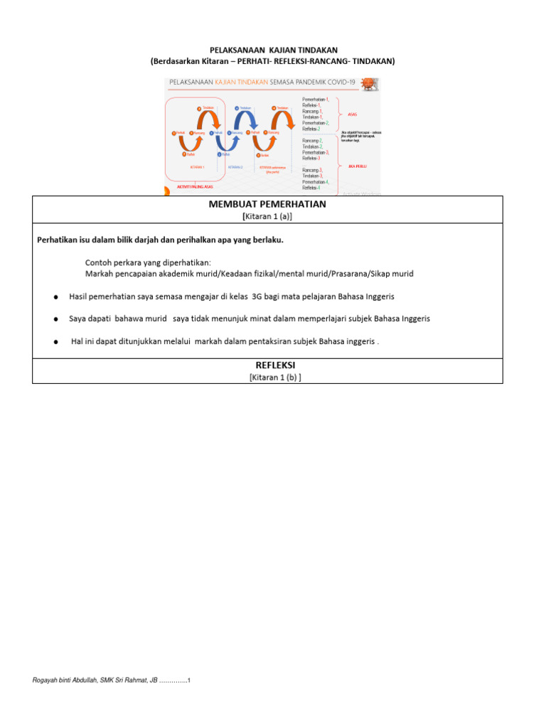 CHAN KOK WENG KPM-Guru - Catatan Kajian Tindakan | PDF