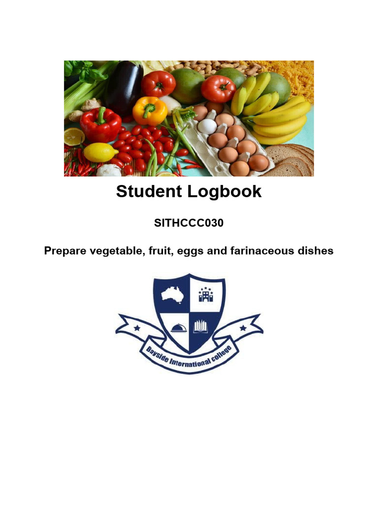 SITHCCC030 Student Logbook V 1.1 | PDF | Pasta | Cooking