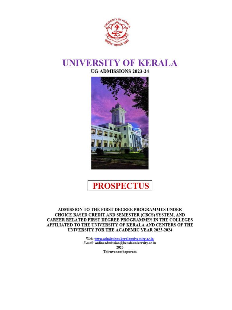 Ugprospectus 2023 | PDF | University And College Admission | Bachelor's ...