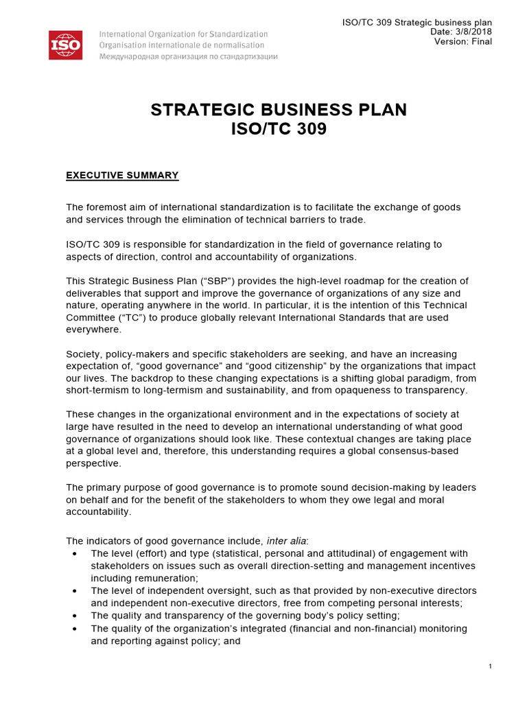 ISO - TC 309 - Governance of Organizations | PDF | International ...