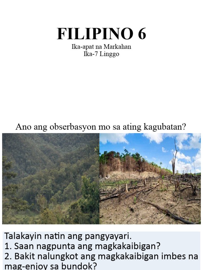 Filipino 6 - Q4 - W7 - D1 | PDF