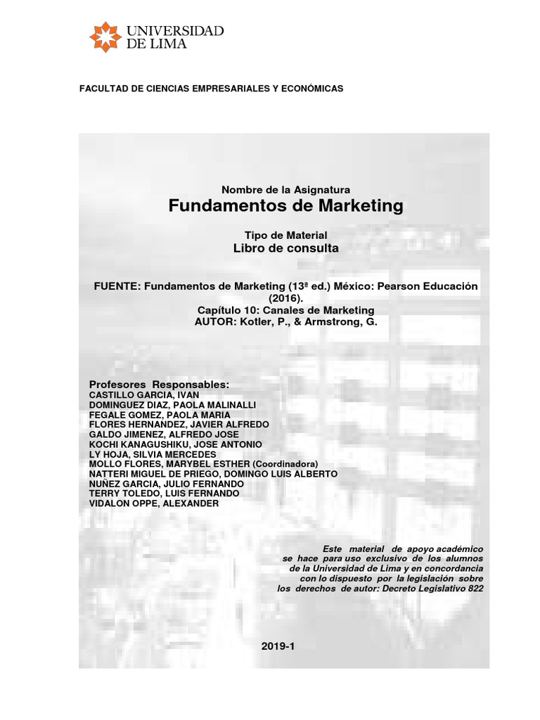 CAPITULO 10 Canales de Marketing Entrega de Valor Al Cliente - Compressed | PDF