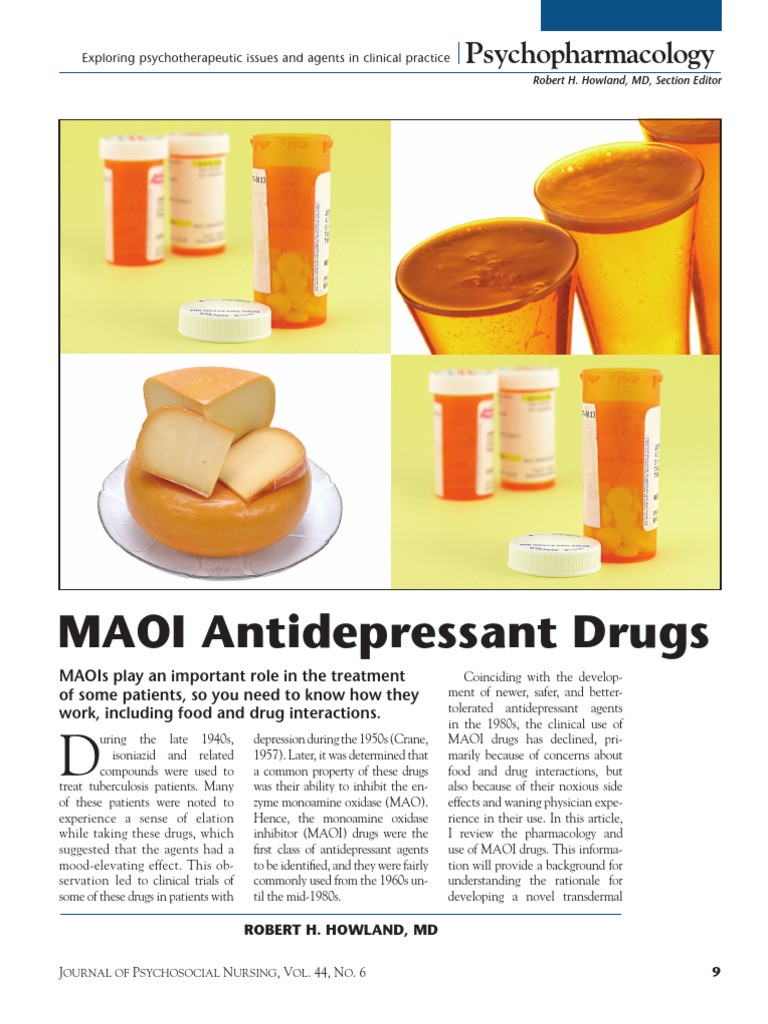 MAOI Antidepressant Drugs: Psychopharmacology | PDF | Self-Improvement
