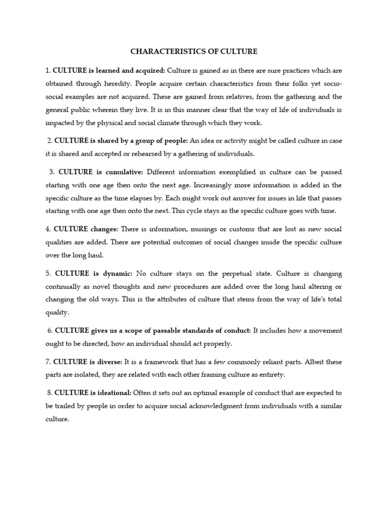 Characteristics of Culture and Forces | PDF | Evaporation ...