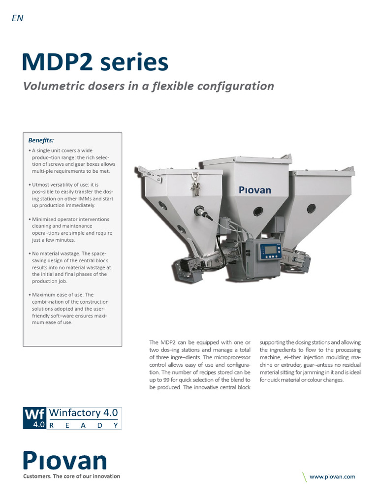 Piovan MDP2 Datasheet | PDF | Industrial Processes | Secondary Sector ...