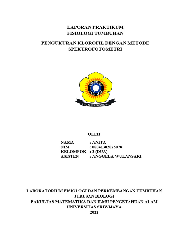 Pengukuran Klorofil dengan Spektrofotometri | PDF | Pengembangan Diri