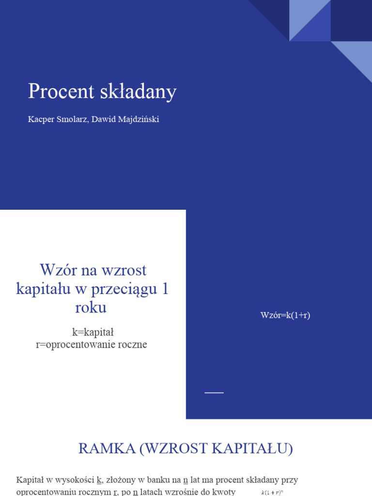 Matematyka Procent Składany | PDF