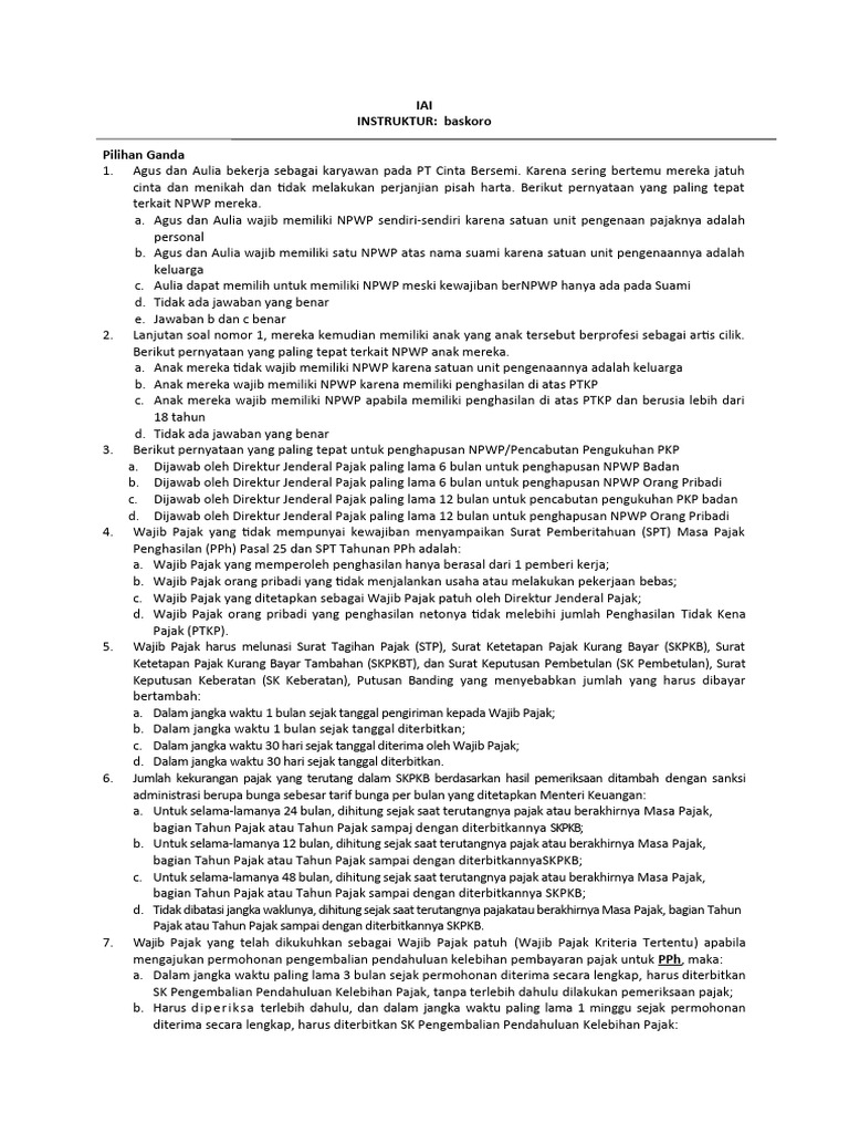 SOAL KUPA 2016 22102016 (Hanya Soal) | PDF