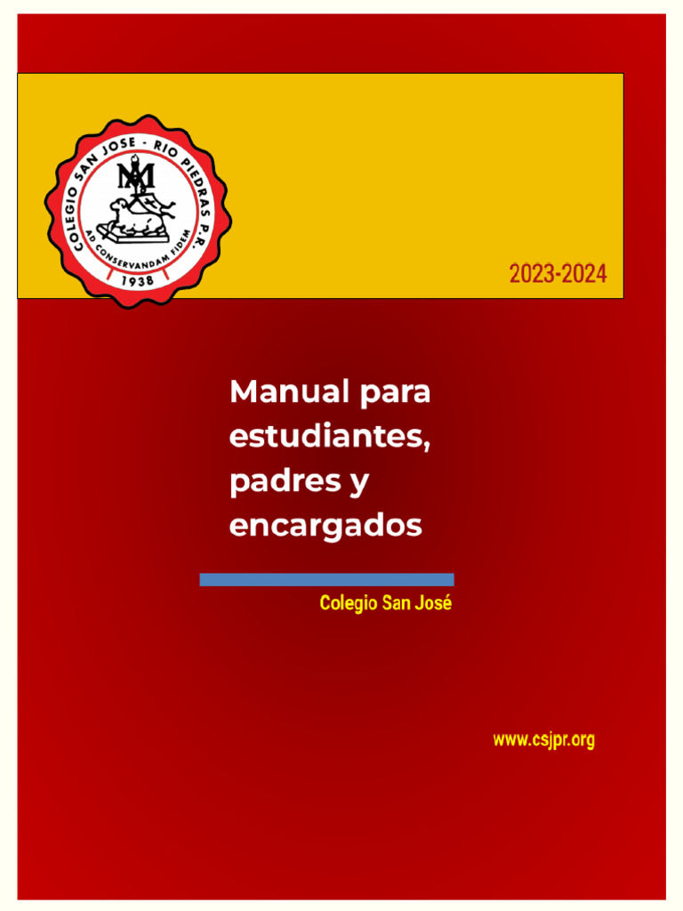 Manual para Estudiantes Padres y Encargados 2023-2024 | PDF | Costo de ...
