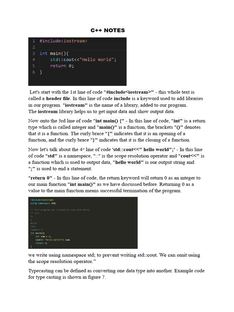 C++ Notes | PDF | Programming Paradigms | Software Development