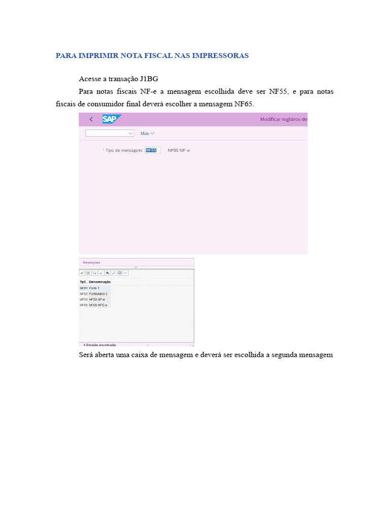 Manual de Impressao Das NFS | PDF