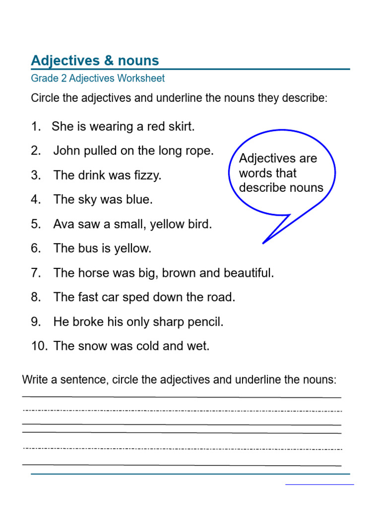 Adjectives Worksheet - Yemen | PDF
