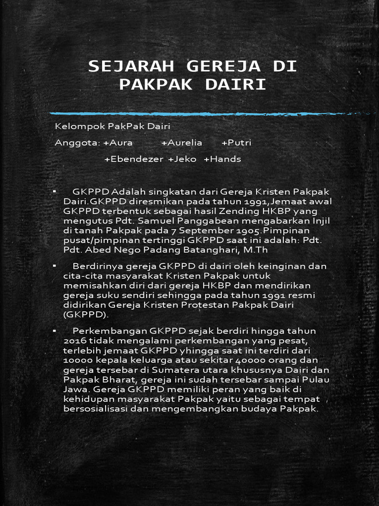 Sejarah Gereja Kristen Pakpak Dairi | PDF