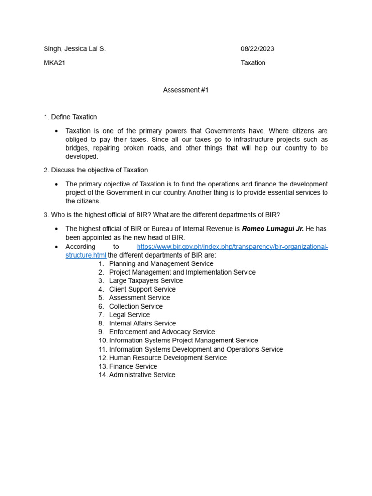 Assessment#1 | PDF | Taxes | Internal Revenue Service