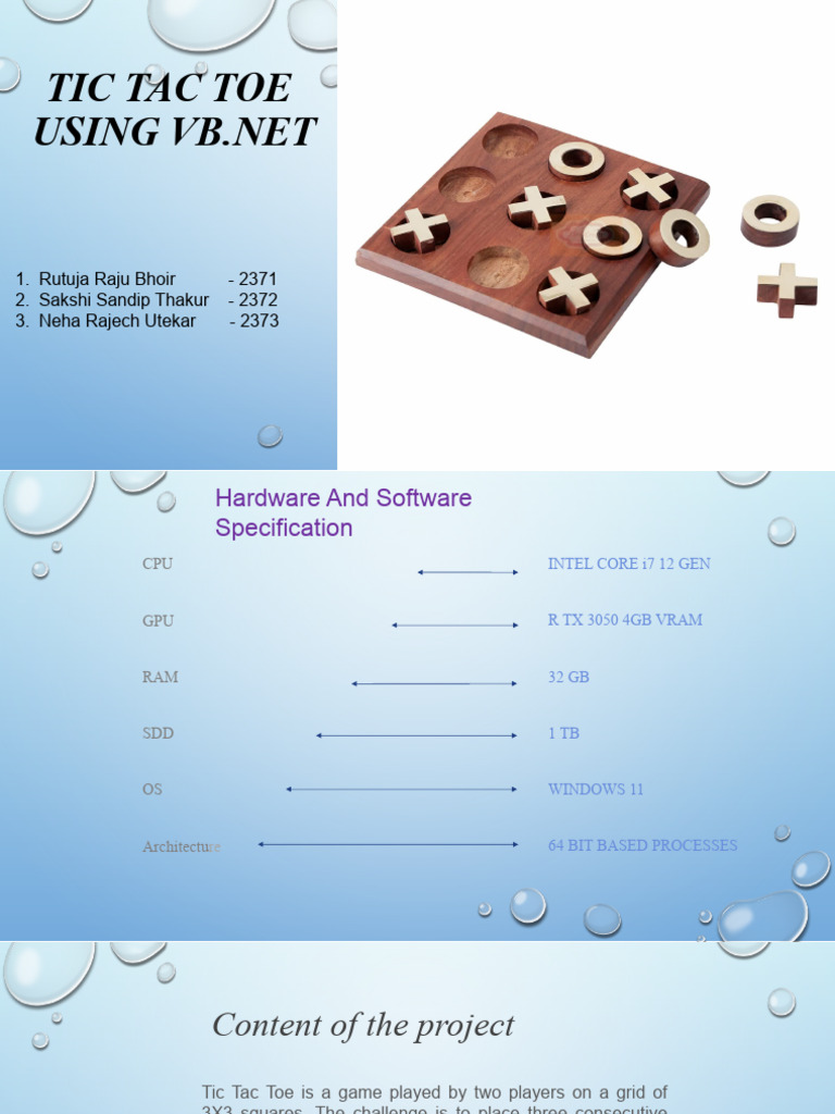 Tic Tac Toe PPT .GAD | Download Free PDF | Computing | Computer Engineering