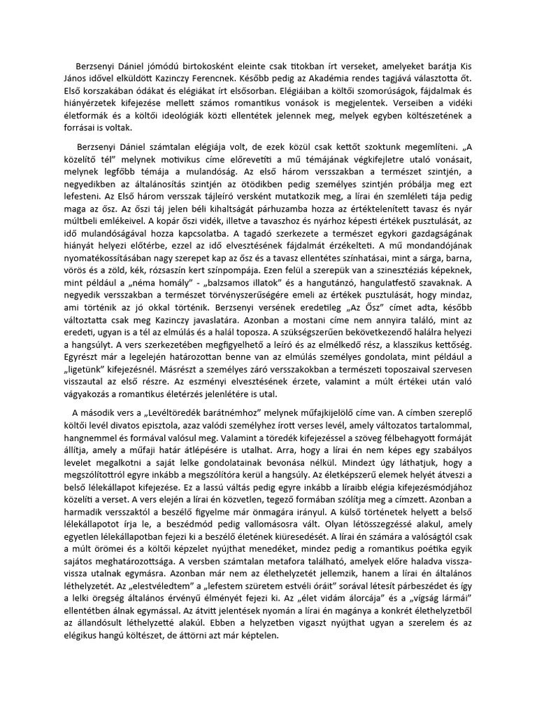 Irodalom Tétel | PDF