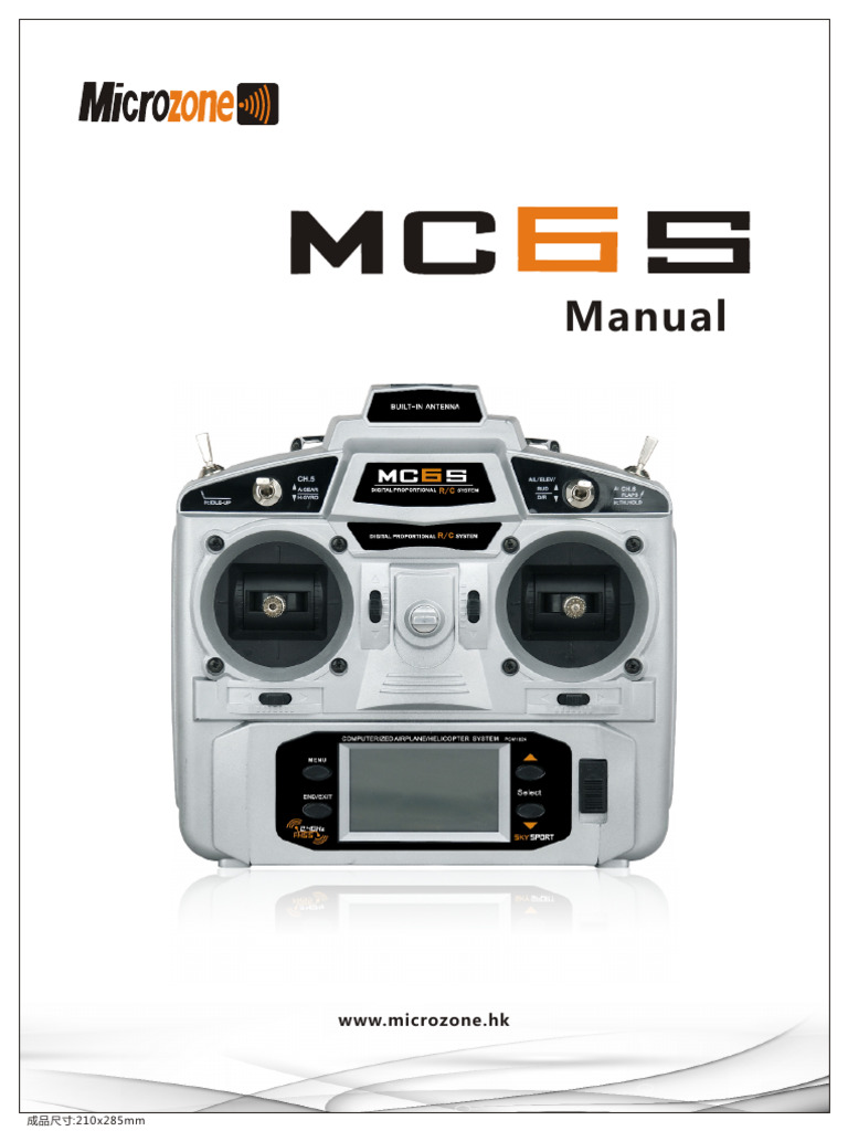MC6S Transmitter User Manual | PDF | Menu (Computing) | Electronics