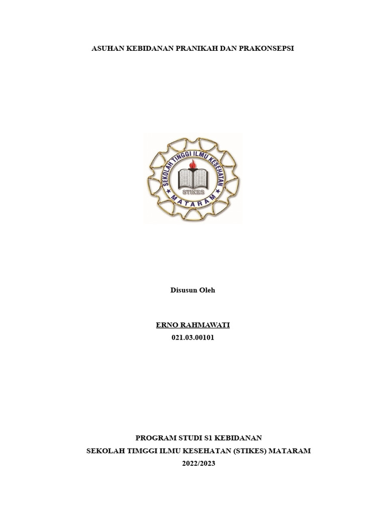 Asuhan Kebidanan Pranikah Dan Prakonsepsi | PDF Asuhan Kebidanan Pranikah Dan Prakonsepsi | PDF