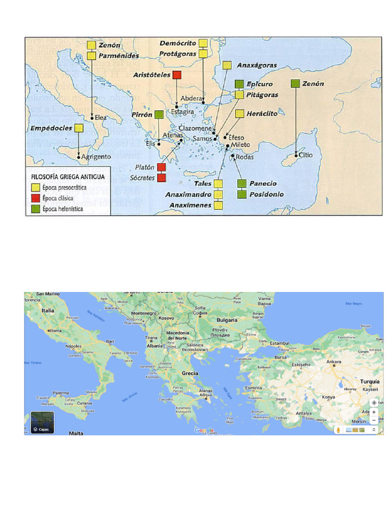 Mapa de La Filosofía Antigua | PDF
