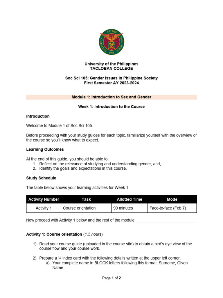 Week 1 Study Guide | PDF
