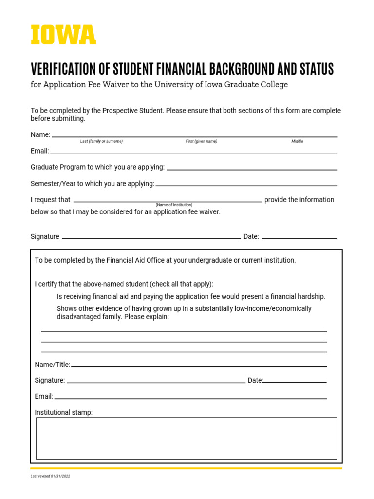 Graduate Fee Waiver | PDF
