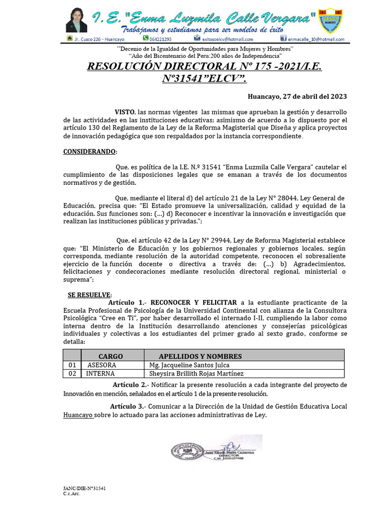 Reconocimiento a Estudiante Practicante | PDF | Gobierno | Justicia
