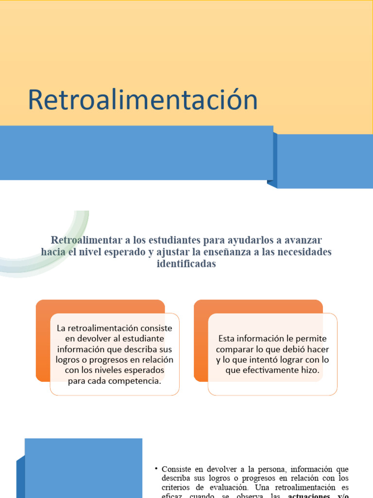 Retroalimentación | PDF | Aprendizaje | Evaluación