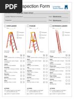 2018 Werner Ladder Safety Inspection Form | PDF | Ladder | Mechanical ...