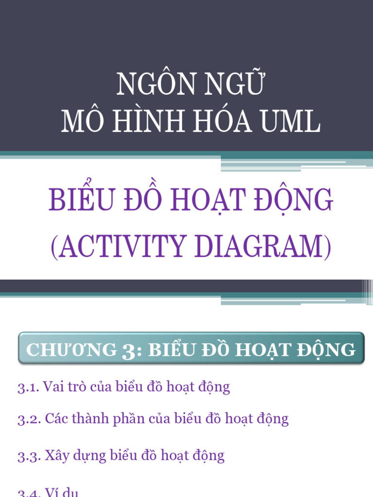 Ngon Ngu Mo Hinh Hoa UML - Chuong 3 - Bieu Do Hoat Dong | PDF