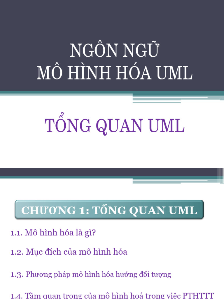 Ngon Ngu Mo Hinh Hoa UML - Chuong 1 - Tong Quan UML | PDF