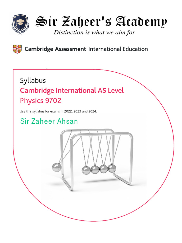 AS Physics Specifications 2024 | PDF | Quark | Waves