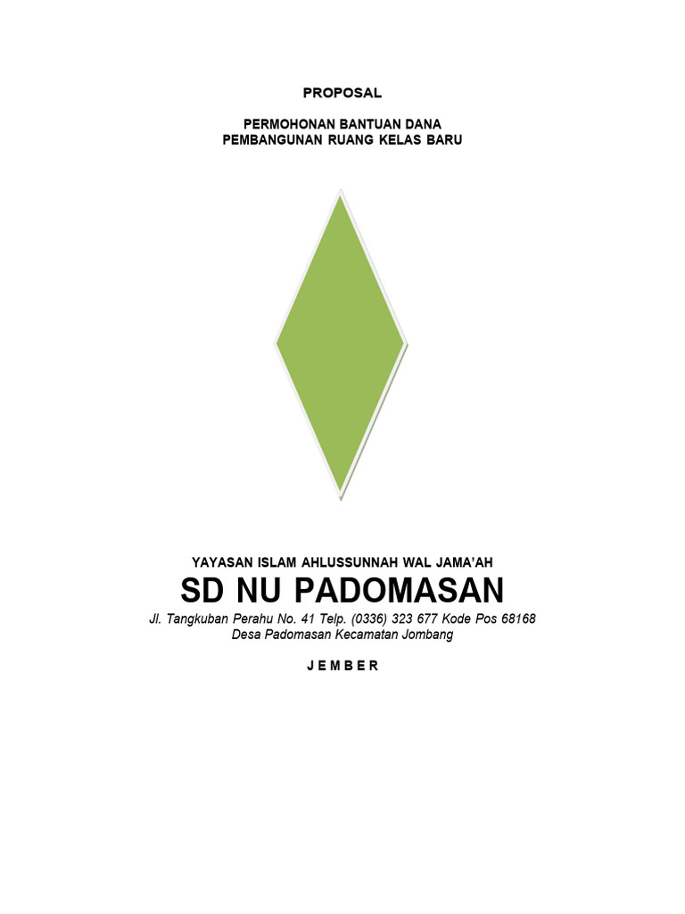 SD NU Padomasan Proposal 2022 | PDF